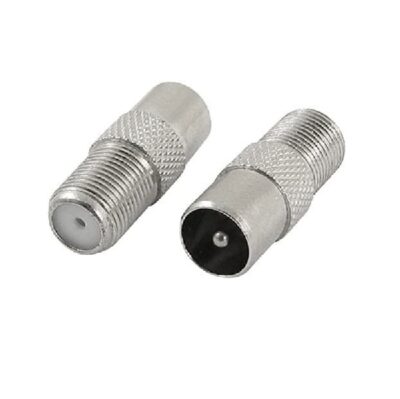 F Type Female To TV Aerial RF Coaxial Male Connector - Tskemarket