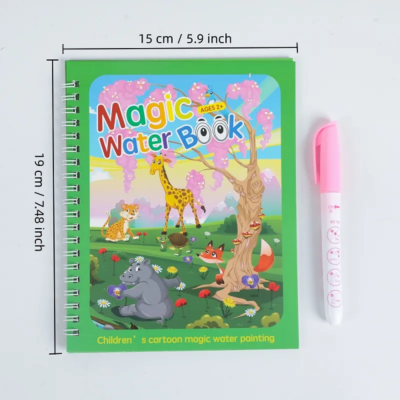 Kids Reusable Drawing Book Magic Water Coloring Book With Pen - Tskemarket