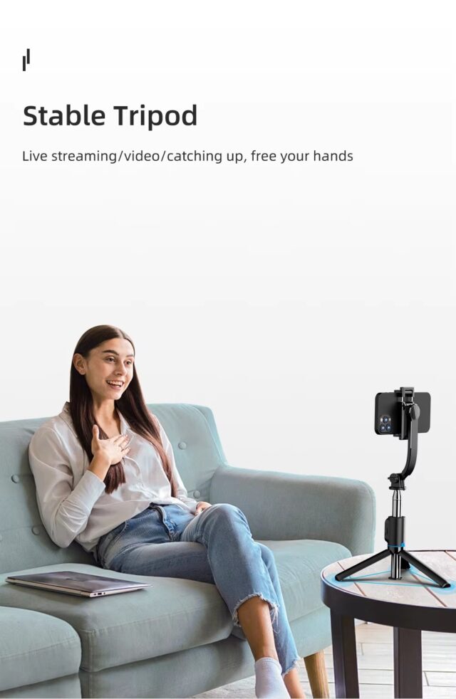 C01 Portable 360-degree Rotating Phone Selfie Stick with Remote Control ...