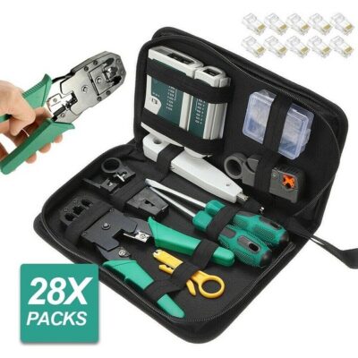 Crimping Tool Kit Professional Computer Maintenance Repair Set Bag ...