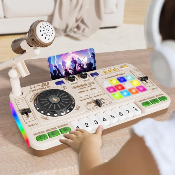 Kids Toddler Toy Electronic Musical DJ Mixer with Lights Songs Sound ...
