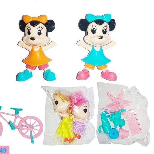 Mickey Minnie Dream House Playhouse with Light 96Pcs (0550) - Tskemarket