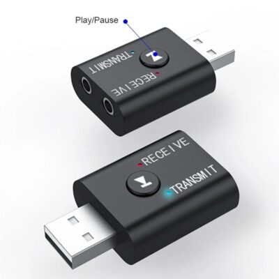 TV PC Headphones 2 in 1 USB Bluetooth Plug and Play Audio Transmitter ...