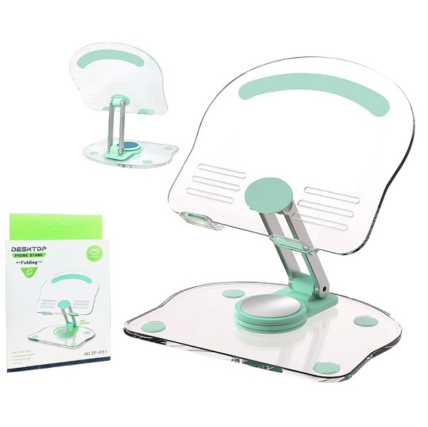 Adjustable Transparent Foldable 360° Rotating Acrylic Tablet Stand ...